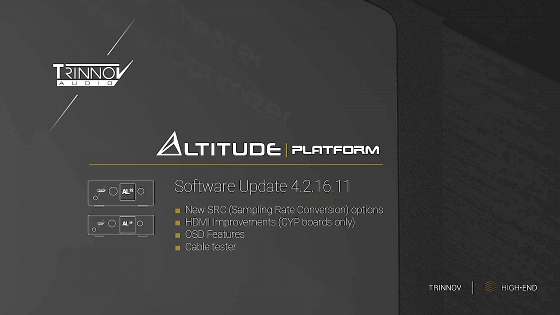 Trinnov | Trinnov announces a new software update for the Altitude Platform